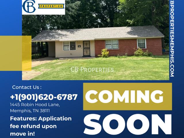 3 BR, 2 BA Apartment 1445 Robin Hood Ln, Memphis, TN 38111