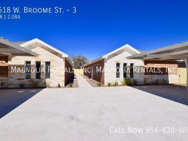 3 BR, 2 BA Apartment 1618 W. Broome St Edinburg, TX 78541
