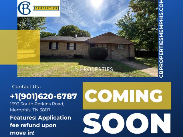 3 BR, 2 BA Apartment 1693 S Perkins Rd, Memphis, TN 38117