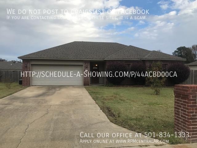 3 BR, 2 BA Apartment 16 Mustang Dr Cabot, AR 72023