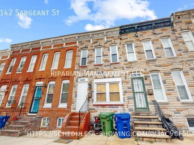 3 BR, 2 BA Apartment 1142 Sargeant St, Baltimore, MD 21223