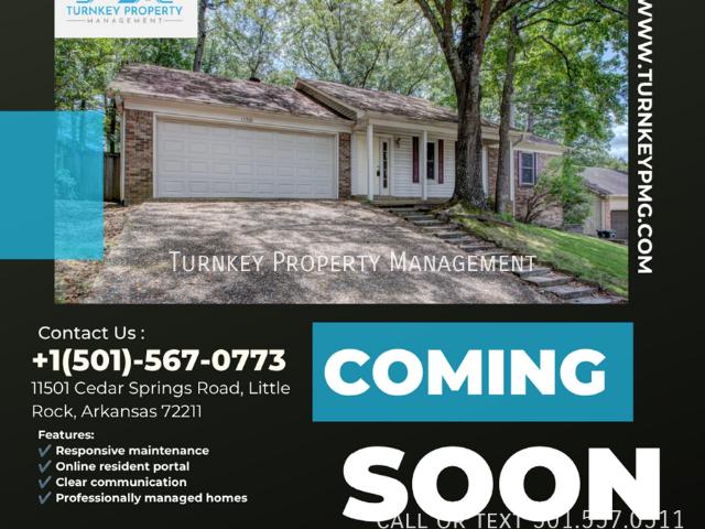 3 BR, 2 BA Apartment 11501 Cedar Springs Road, Little Rock, AR 72211