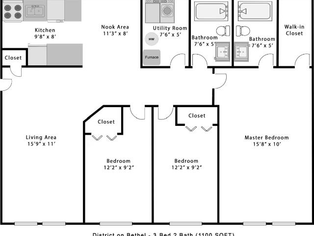 3 BR, 2 BA Apartment 1200 West Bethel Avenue Unit 3 beds, 2 baths, $1299, Muncie, IN 47303