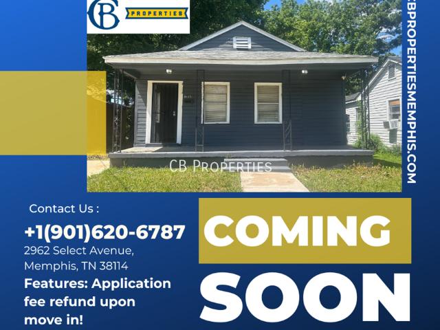 3 BR, 2 BA Apartment 2692 Select Ave Memphis, TN 38114
