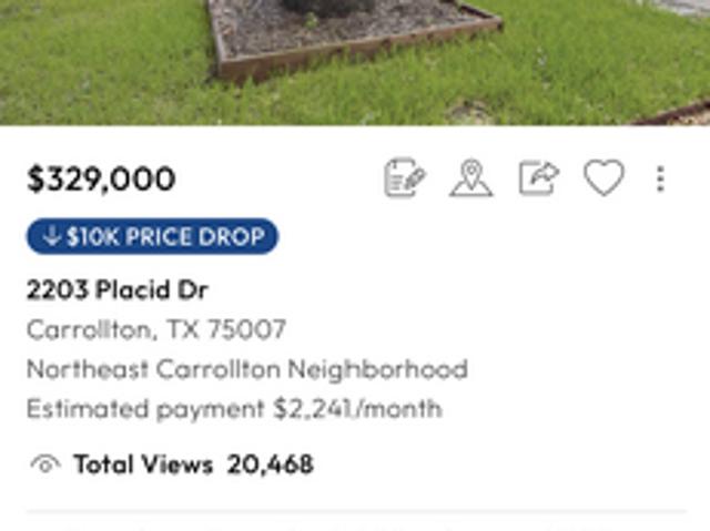 3 BR, 2 BA Apartment 2203 Placid Drive, Carrollton, TX 75007