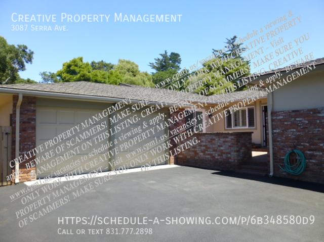 3 BR, 2 BA Apartment 3087 Serra Ave Carmel, CA 93923