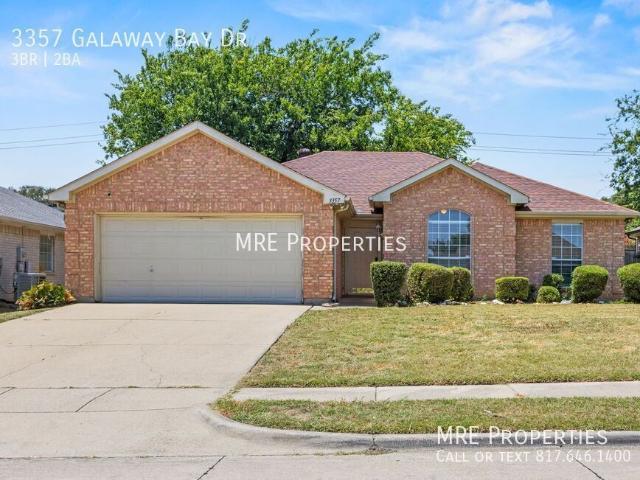 3 BR, 2 BA Apartment 3357 Galaway Bay Dr, Grand Prairie, TX 75052