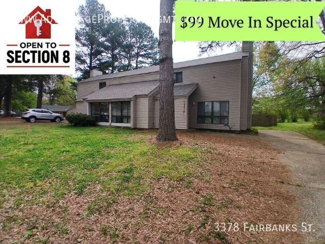 3 BR, 2 BA Apartment 3378 Fairbanks St Memphis, TN 38128