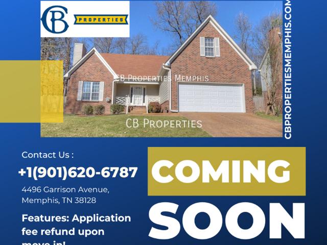 3 BR, 2 BA Apartment 4496 Garrison Ave, Memphis, TN 38128