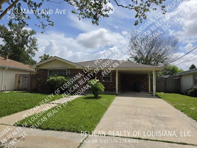 3 BR, 2 BA Apartment 413 Maryland Ave, Metairie, LA 70003
