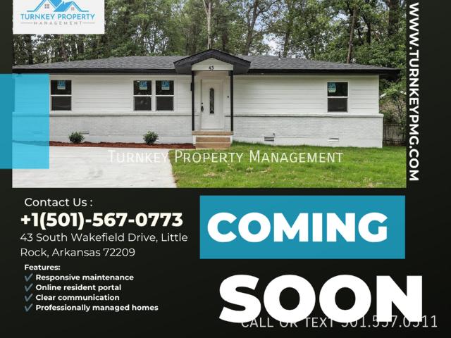 3 BR, 2 BA Apartment 43 S Wakefield Dr Little Rock, AR 72209