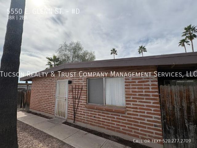 3 BR, 2 BA Apartment 5550 E. GLENN ST TUCSON, AZ 85712