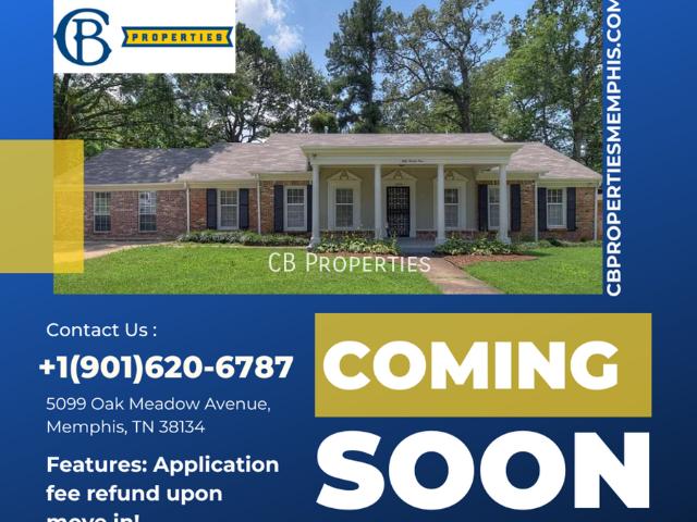 3 BR, 2 BA Apartment 5099 Oak Meadow Ave, Memphis, TN 38134