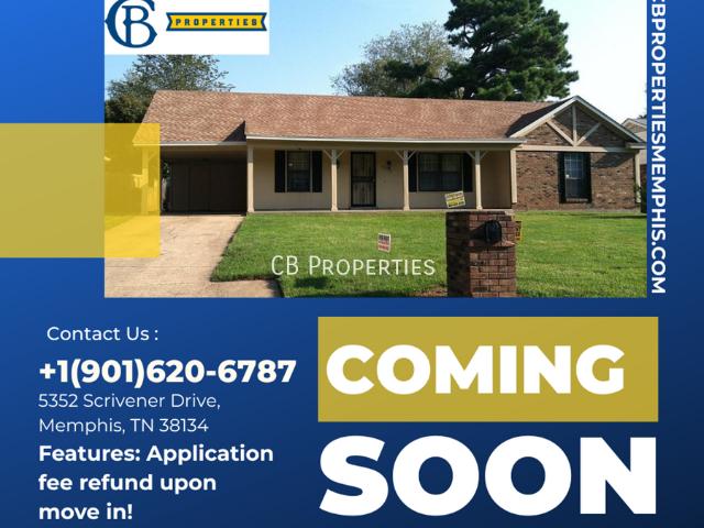 3 BR, 2 BA Apartment 5353 Scrivener Dr, Memphis, TN 38134