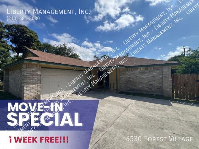 3 BR, 2 BA Apartment 6530 Forest Village, San Antonio, TX 78250