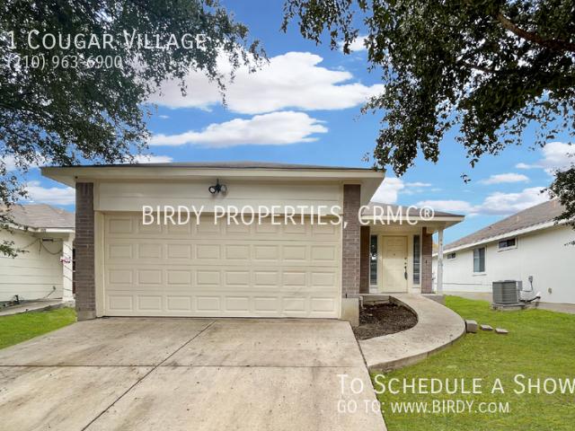 3 BR, 2 BA Apartment 6611 Cougar Village, San Antonio, TX 78242