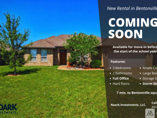 3 BR, 2 BA Apartment 608 Southwest Wallstone Road, Bentonville, AR 72712
