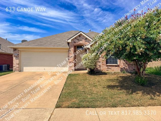 3 BR, 2 BA Apartment 633 Canoe Way, Crowley, TX 76036