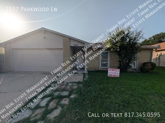 3 BR, 2 BA Apartment 7537 Parkwood Ln, Fort Worth, TX 76133