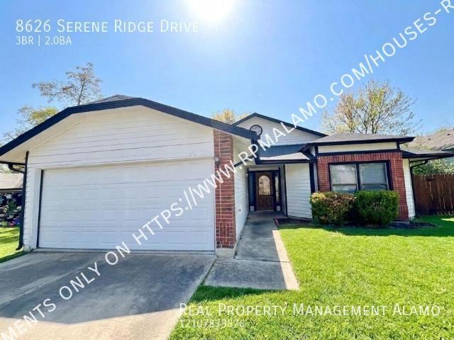3 BR, 2 BA Apartment 8626 Serene Ridge Drive, San Antonio, TX 78239