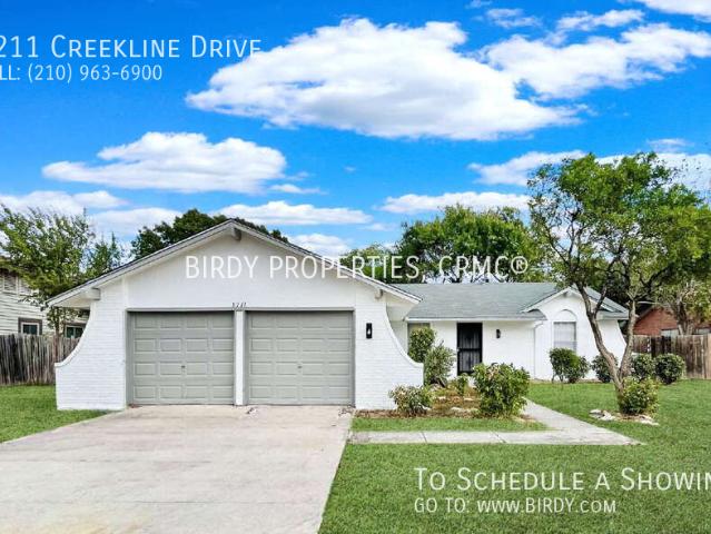 3 BR, 2 BA Apartment 8211 Creekline Drive, San Antonio, TX 78251