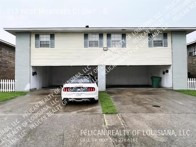 3 BR, 2 BA Apartment 913 West Monterey Ct Unit, Terrytown, LA 70056