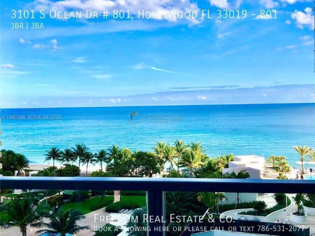3 BR, 3 BA Apartment 3101 S Ocean Dr # 801, Hollywood FL 33019, Hollywood, FL 33019