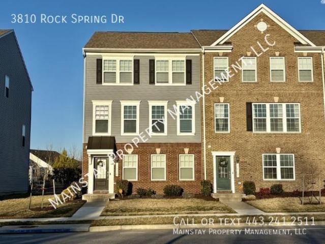 3 Br, 4 bath, Townhouse/Brownstone/RowHouse 3810 Rock Spring Dr