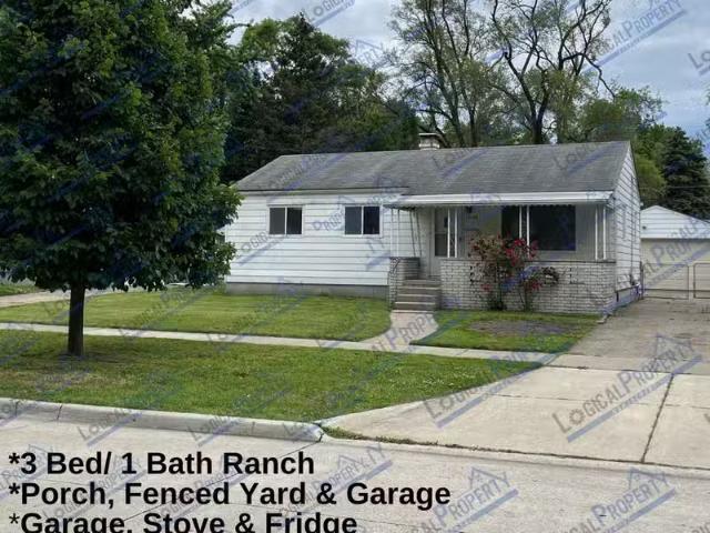 3Bed/1Bath Ranch w/Porch, Garage, Stove & Fridge 3448 Toepfer.