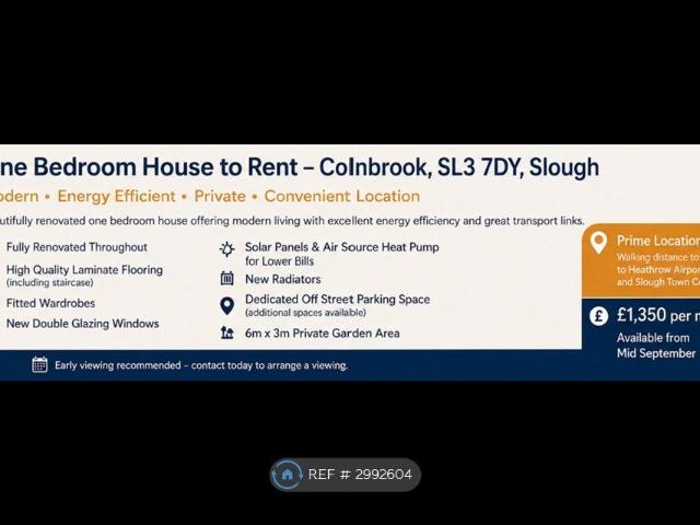 Tall Trees, Slough SL3, 1 bed semi detached house to rent, £1,300 pcm | PrimeLocation