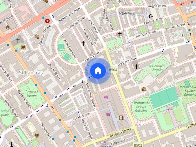 Tavistock Place, Bloomsbury, London, WC1H