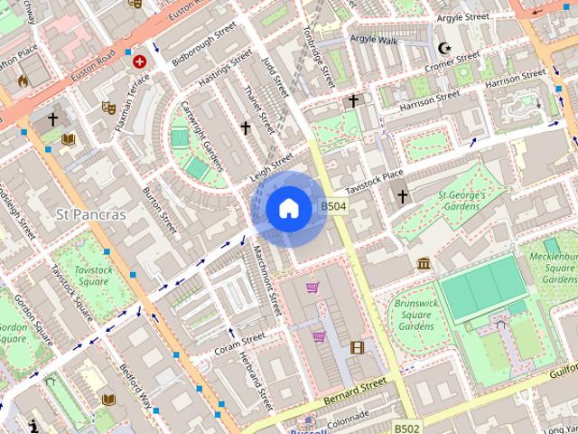 Tavistock Place, Bloomsbury, London, WC1H