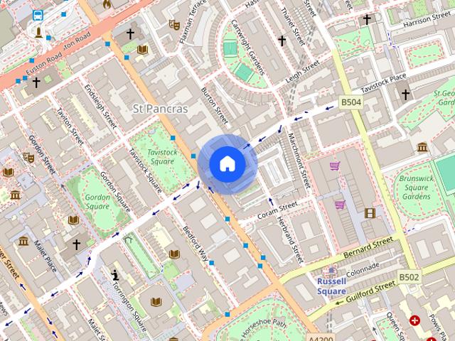 Tavistock Place, Bloomsbury, London, WC1H