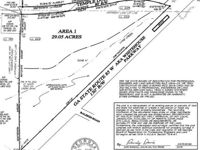 Temple Dukes Rd, Woodbury, GA 30293