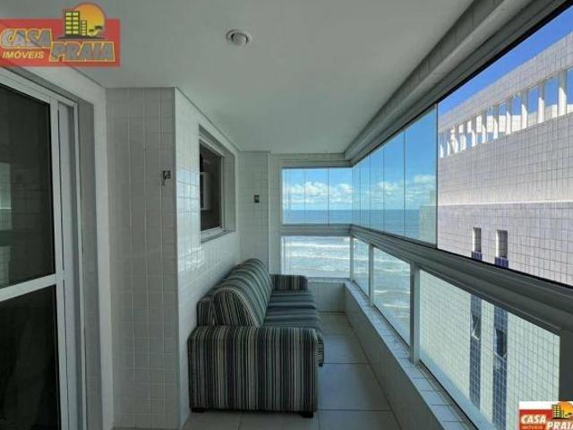 TERRAÇO GOURMET PREDIO FRENTE AO MAR MOBILIADO APARTAMENTO 2 QUARTOS 74 m² por R$ 399.000 Vila Atl