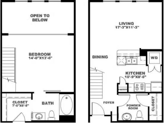 Terraces at Paseo Colorado One Bedroom Loft Townhome