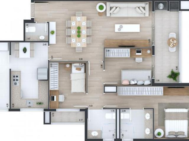 Terrasse Jeune | Apartamento 3 Quartos 1 Suíte, no Juvevê | 105,8 m²
