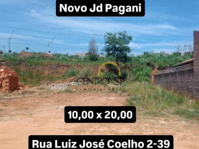 Terreno no Jd Pagani, 10x20, próximo ao Mercado Perdizes