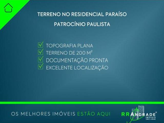 Terreno no Residencial Paraiso Patrocínio Paulista