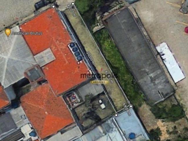 Terreno à venda, 128 m² por R$ 261.000,00 Utinga Santo André/SP