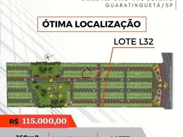 Terreno à venda, 160 m² por R$ 115.000 Figueira Guaratinguetá/SP