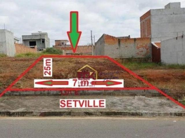 Terreno à venda, 175 m² por R$ 240.000,00 Setville Altos De São José São José dos Campos/SP