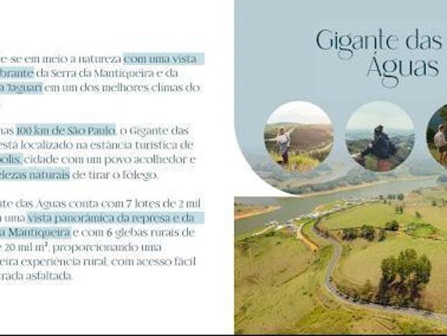 Terreno à venda, 20000 m² por R$ 690.000,00 Joanopolis Joanópolis/SP