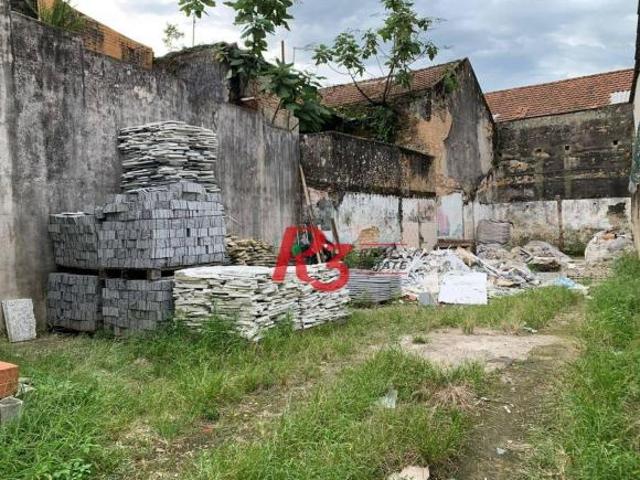 Terreno à venda, 222 m² por R$ 687.000,00 Centro Santos/SP