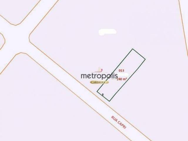Terreno à venda, 240 m² por R$ 500.000,00 Vila Metalúrgica Santo André/SP