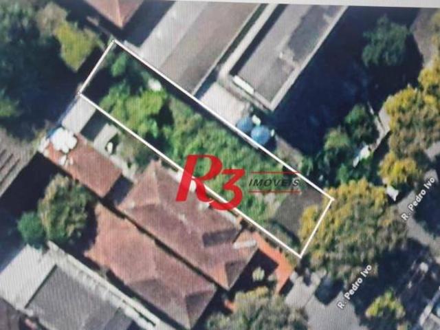 Terreno à venda, 240 m² por R$ 870.000,00 Embaré Santos/SP