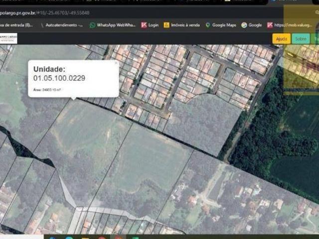 Terreno à venda, 24200 m² por R$ 5.300.000 Jardim Céu Azul Campo Largo/PR
