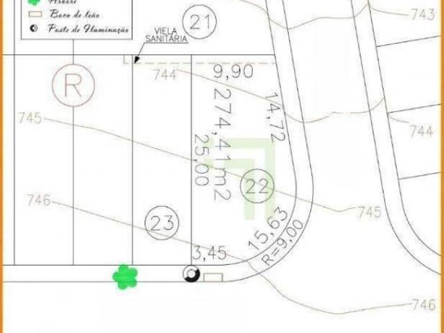 Terreno à venda, 274 m² por R$ 340.000,00 Parque Petrópolis Várzea Paulista/SP