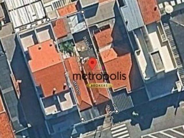 Terreno à venda, 300 m² por R$ 1.250.000,00 Vila Pires Santo André/SP
