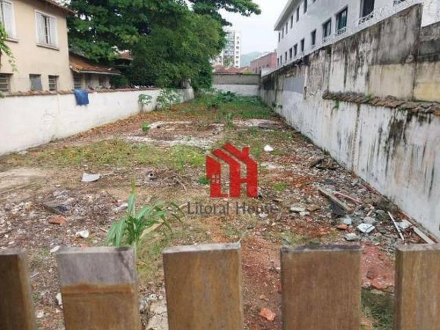 Terreno à venda, 400 m² por R$ 1.200.000,00 Campo Grande Santos/SP